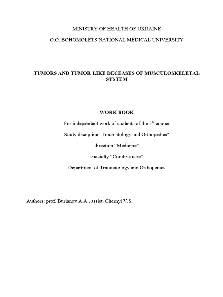 Tumors of The Musculoskeletal System | PDF | Sarcoma | Benign Tumor