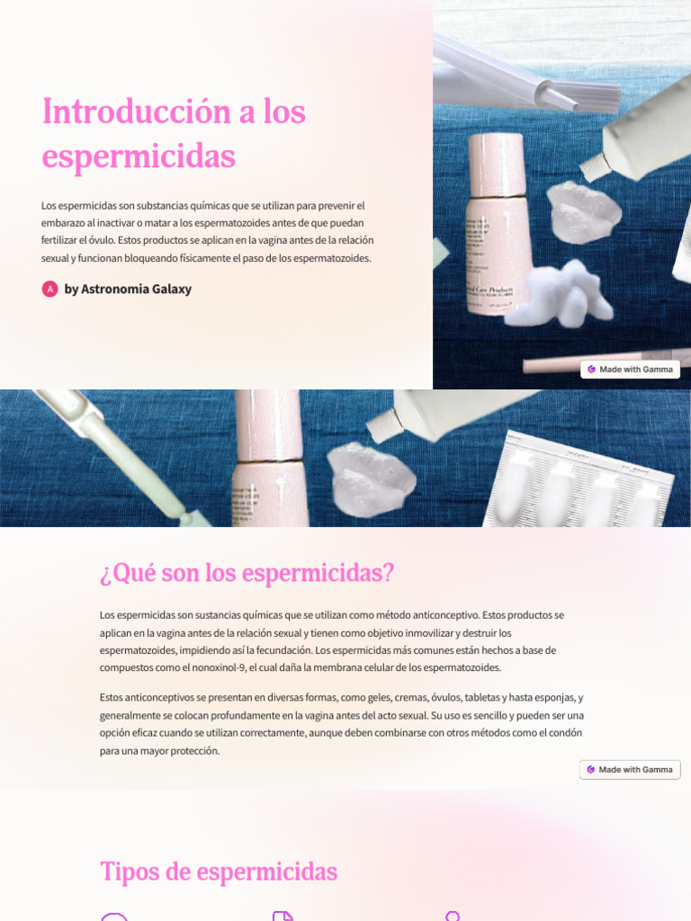 Introduccion A Los Espermicidas | PDF | Control de la natalidad | Condón