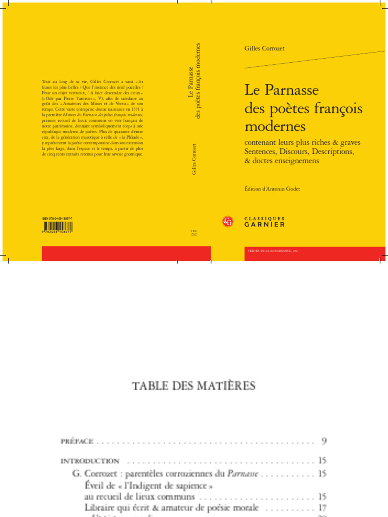 Le Parnasse Des Poetes Francois Modernes | PDF | Poésie française
