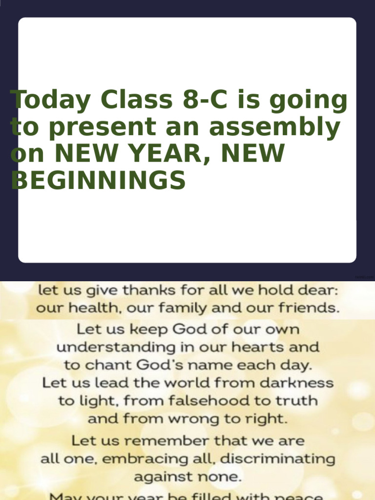 New Year Celebrations and Resolutions | PDF | Observances | Seasonal ...
