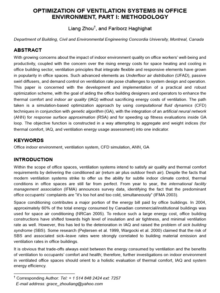 Optimization of Ventilation System Desig | PDF | Ventilation ...