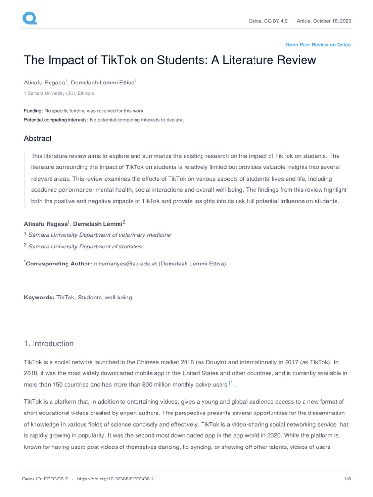 Tik Tok Research New 2 | PDF | Social Media | Popular Culture & Media ...