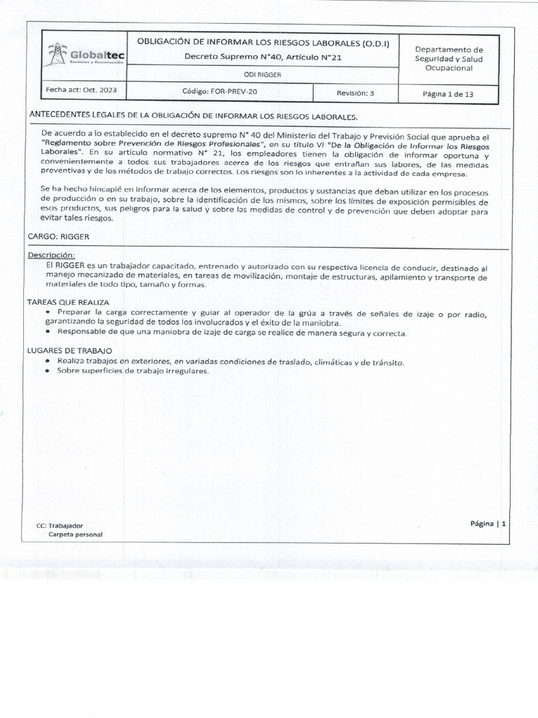 Obligacion de Informar | PDF