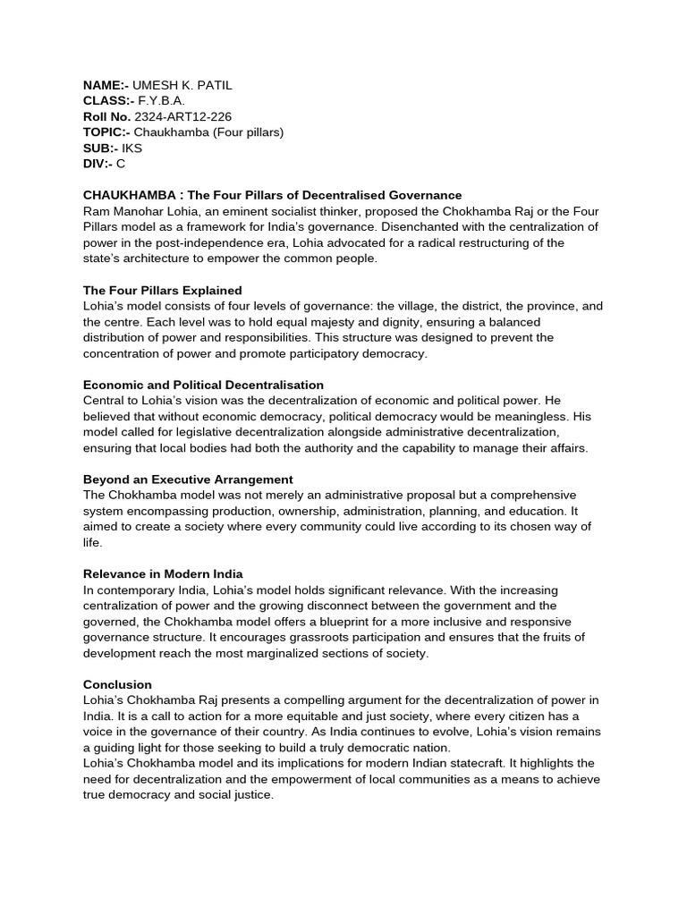 ASSIGNMENT IKS | PDF | Governance | Decentralization