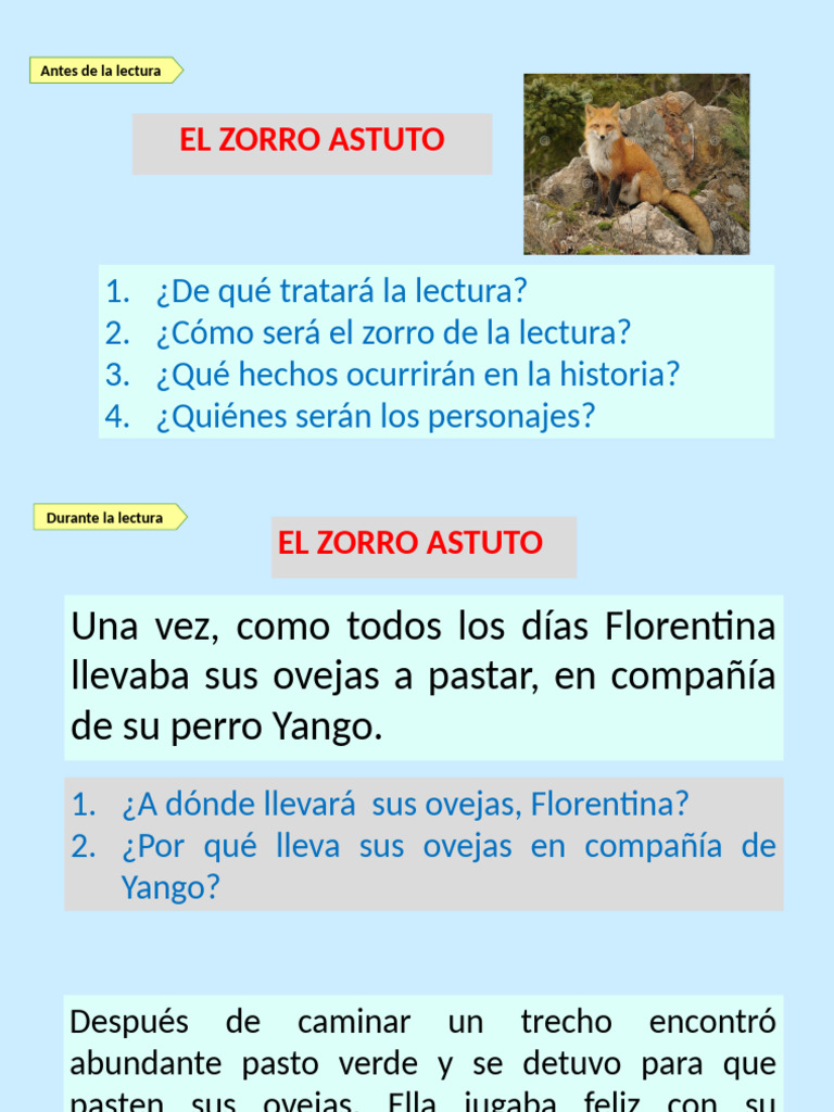 El Zorro y la Ovejita Perdida | PDF