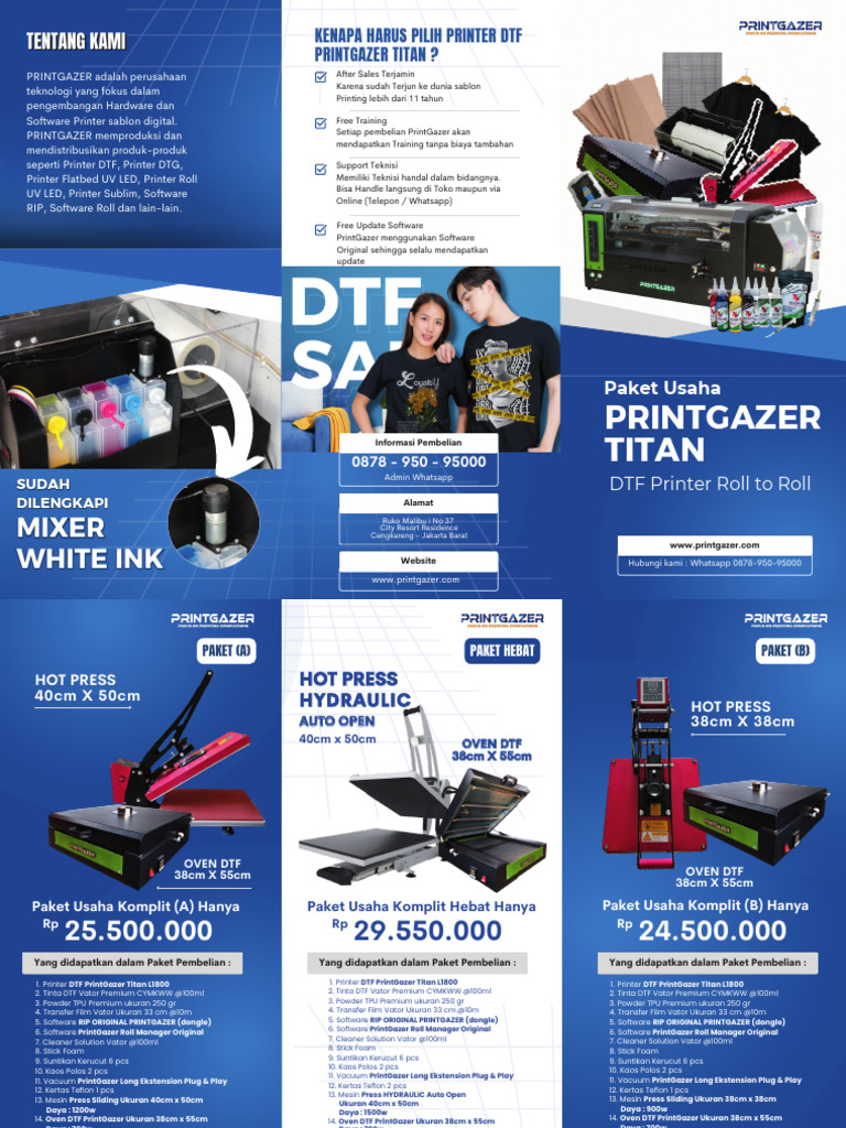 Brosur Terbaru Printazer Titan Paket Komplit ABC | PDF