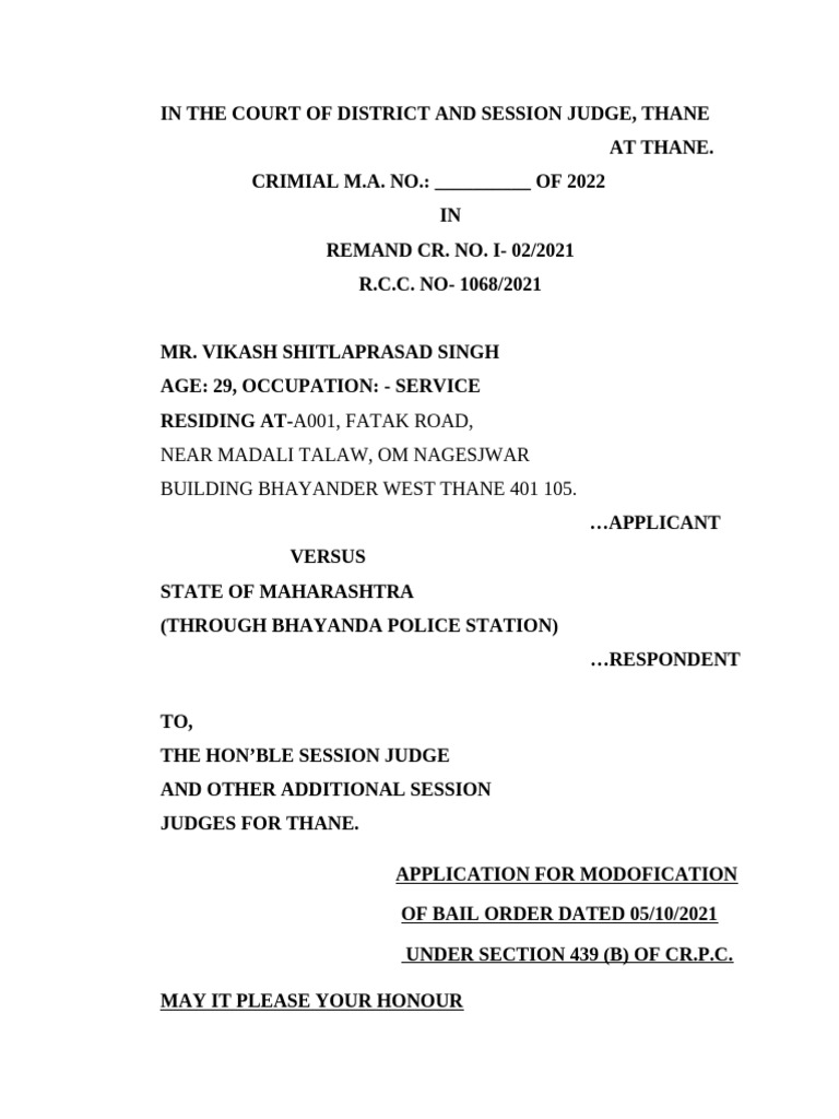 Vikash Singh Modification Order | PDF | Bail | Arrest