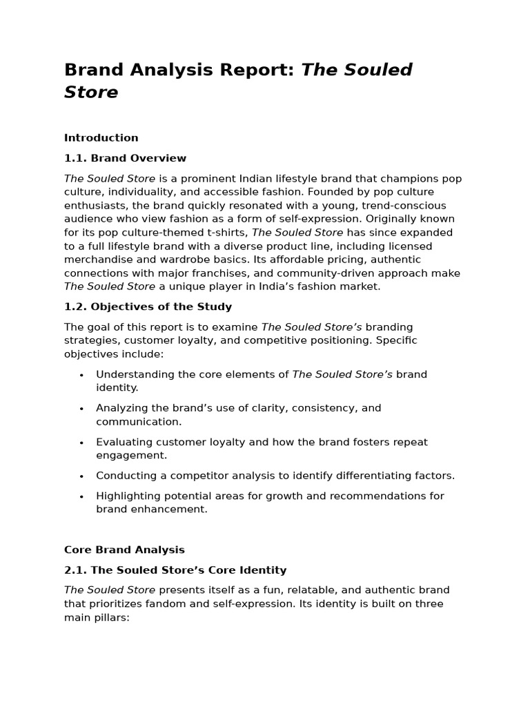 The Souled Store Brand Analysis Report | PDF | Brand | Social Media