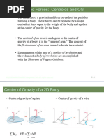 Centroids and Center of Gravity | PDF | Area | Center Of Mass