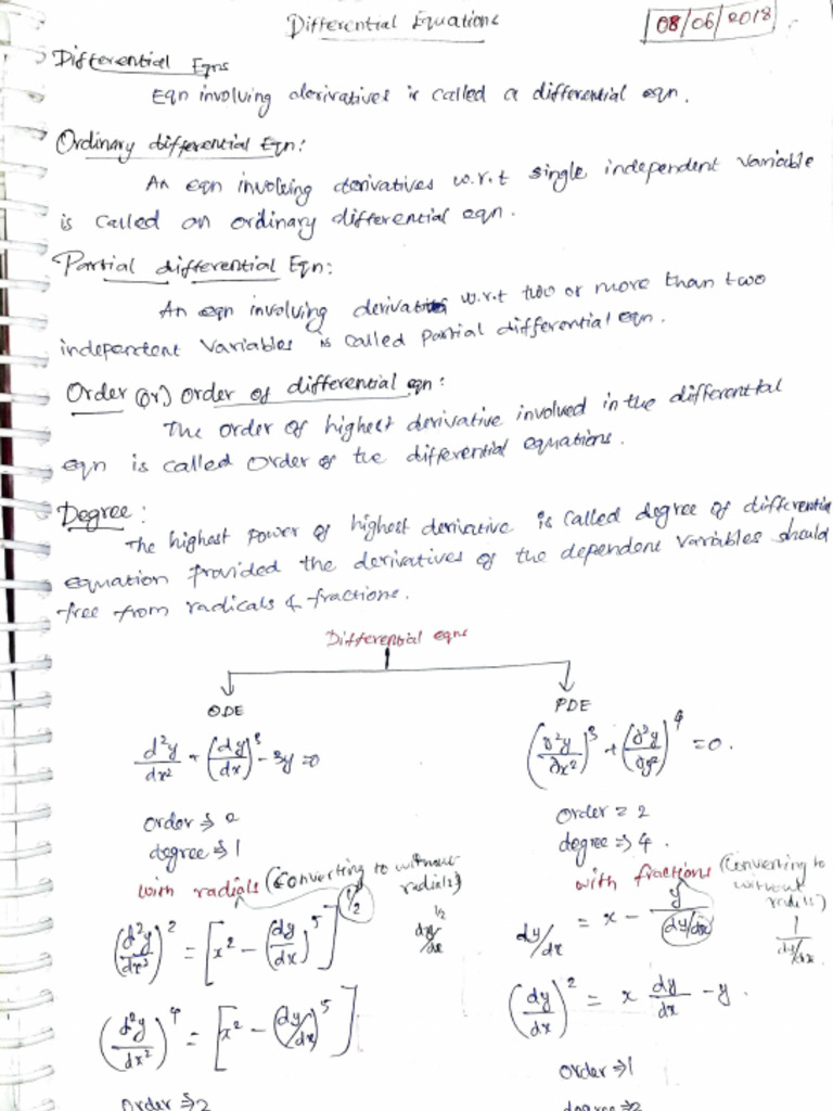 Differentual Eqn Notes | PDF