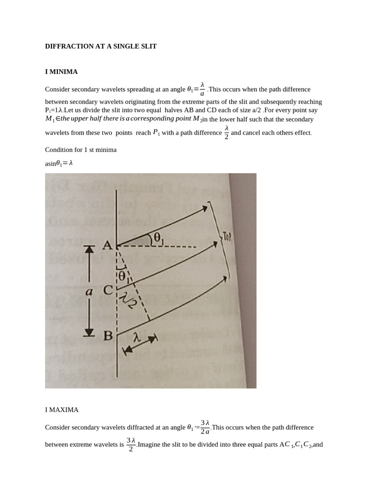 Diffraction Notes Pdf