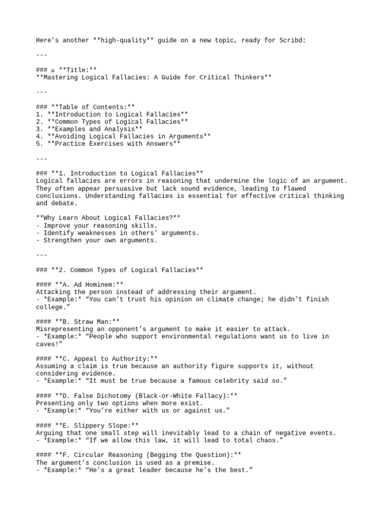 doc3 | PDF | Fallacy | Argument