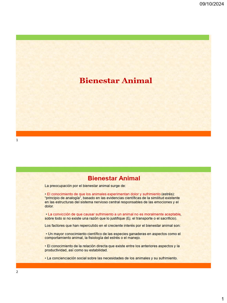 Tema 3. Bienestar Animal | PDF | Comportamiento | Bienestar de los animales