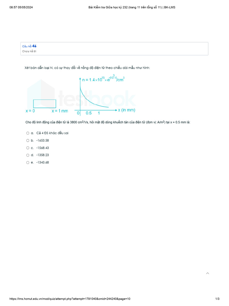 Bài Kiểm Tra Giữa Học Kỳ 232 (Trang 11 Trên Tổng Số 11) - BK-LMS | PDF