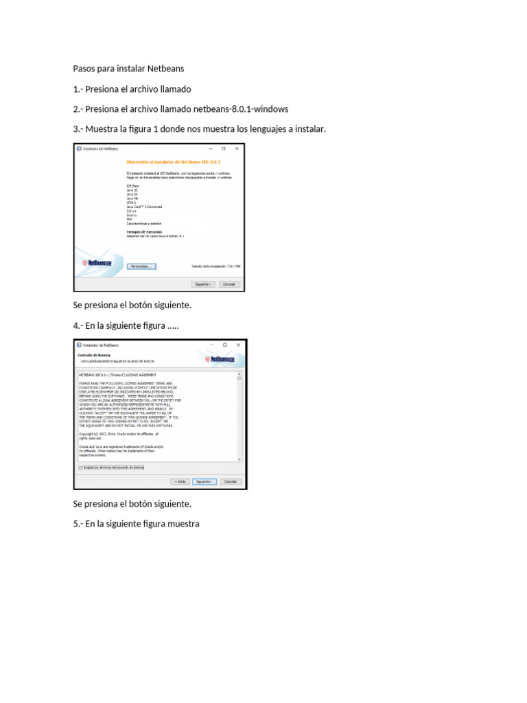 Pasos para Instalar Netbeans | PDF