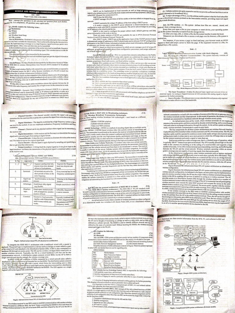Mobile & Wireless Notes | PDF
