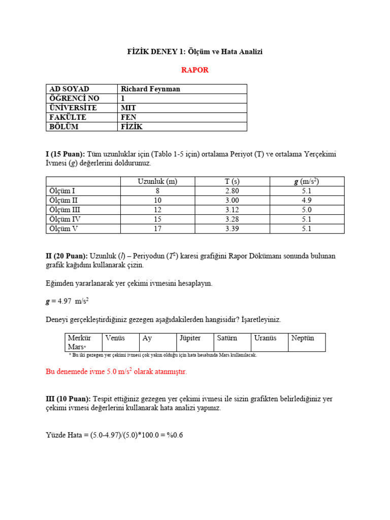 Fizik 101 01 Ornek | PDF