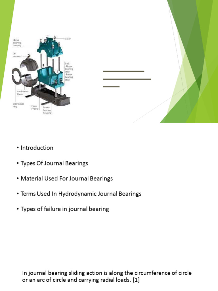 Journal Bearing Layout and Failure Analysis | PDF | Bearing (Mechanical) | Corrosion