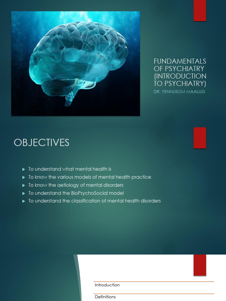 Psychiatry Fundamentals and Models | PDF | Id | Mental Disorder