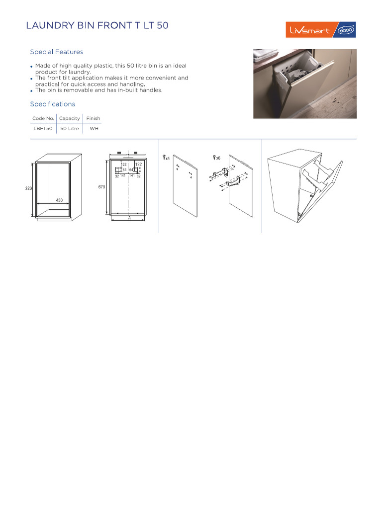 Laundry Bin Front Tilt 50 | PDF