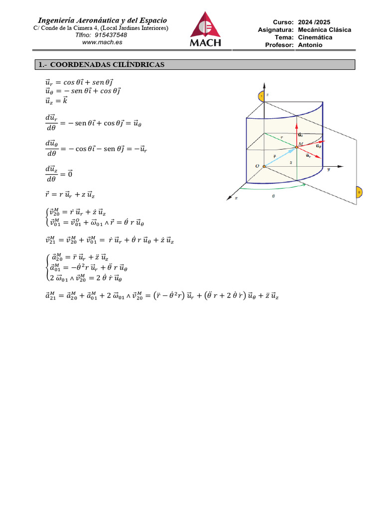 1.a - TeoriÌ A COORDENADAS CILIÌ NDRICAS Y ESFEÌ RICAS | PDF ...
