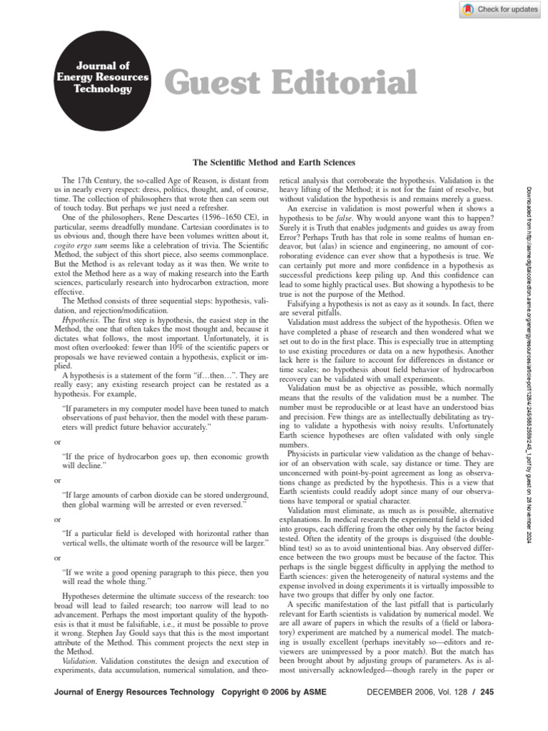 Guest Editorial: Journal of Energy Resources Technology | PDF ...