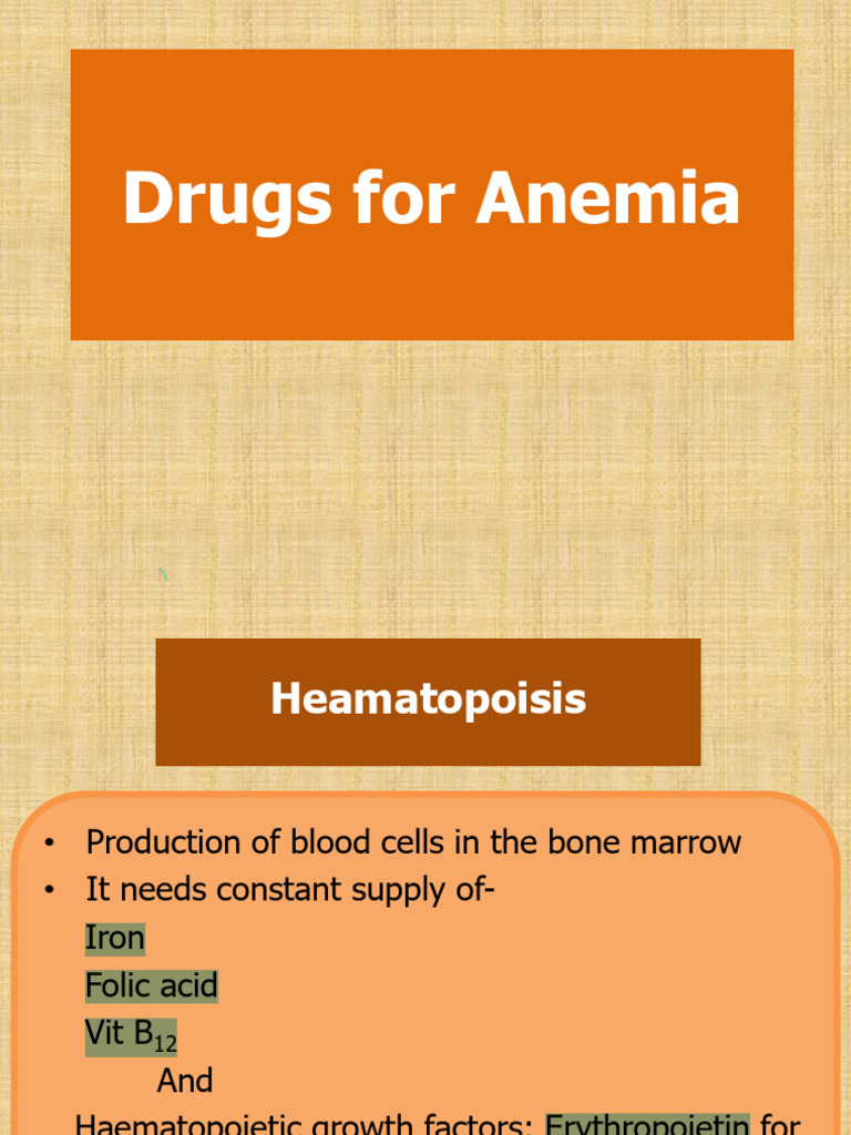 Hematinics - PDF Anemic Drug | PDF | Anemia | Vitamin B12
