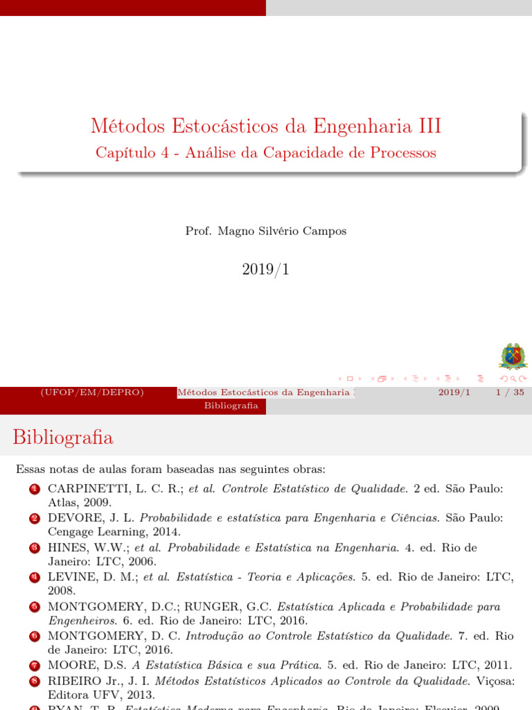 Análise de Capacidade de Processos | PDF | Estatísticas | Método de Monte Carlo