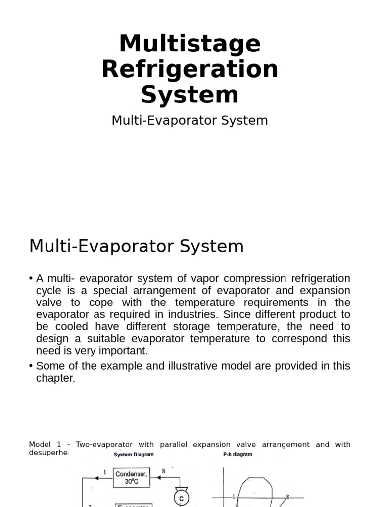 Lecture 5.2 Multistage Refrigeration System Multi Evaporator System | PDF
