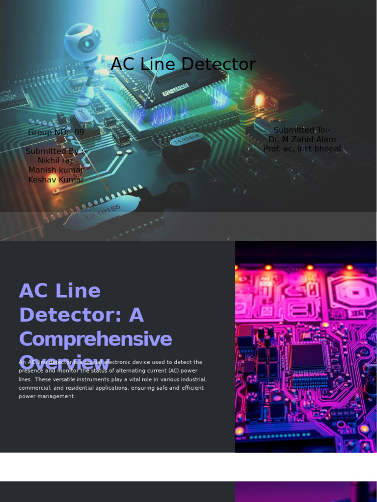 AC Line Detector Mini Project | PDF | Alternating Current | Sensor