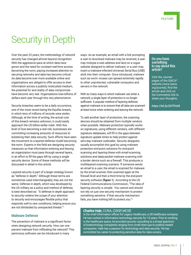 Security-in-Depth Joa Eng 0518 | PDF | Security | Computer Security