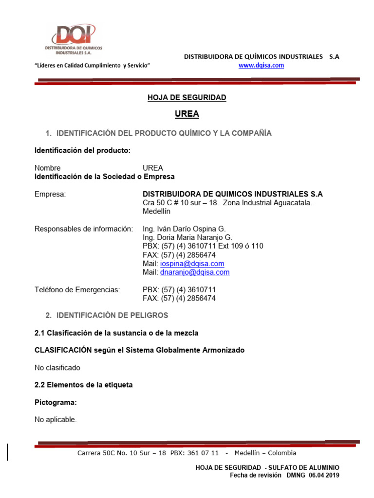 Urea Dqi | PDF | Residuos | Gestión de residuos