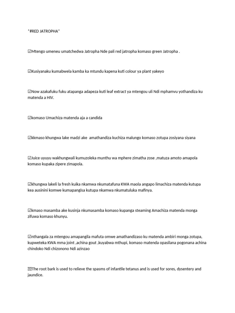Red Jatropha | PDF