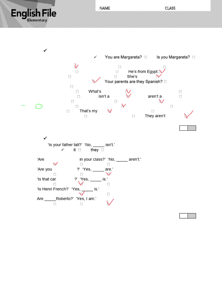 I Made It - EF4e - Elem - Entry - Test | PDF | Linguistics