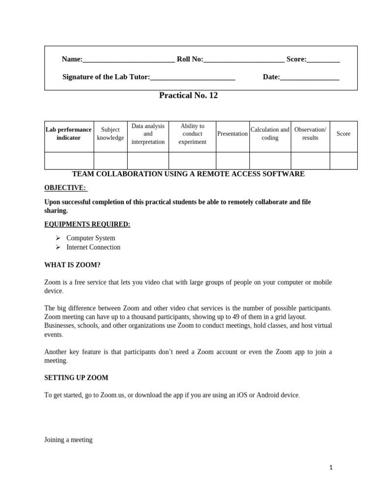 lab 12 (1) zoom | PDF | Software | System Software