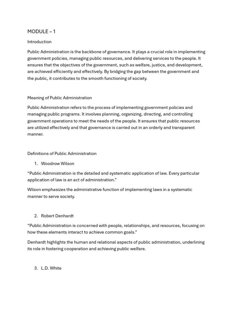 Understanding Public Administration Basics | PDF | Public Administration