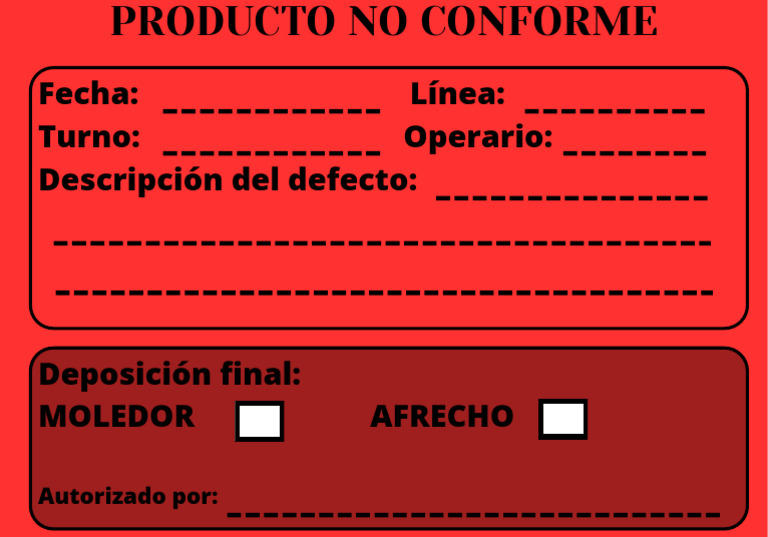 Producto No Conforme | PDF