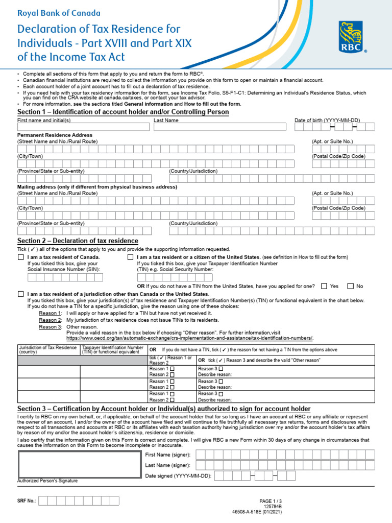 Declaration TR Ind | PDF | Taxes | Payments