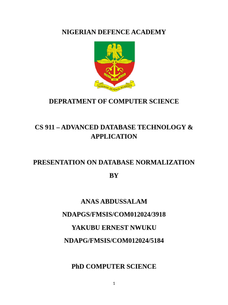 DB Normalization | PDF | Information Retrieval | Computing DB Normalization | PDF | Information Retrieval | Computing