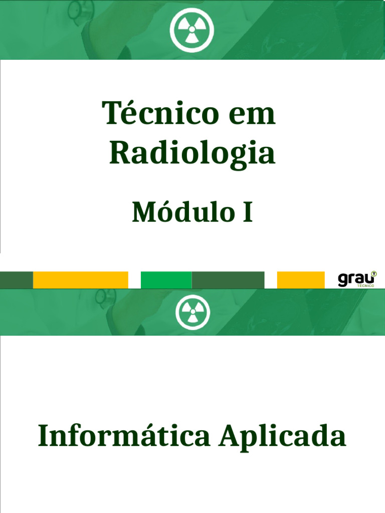 RADIOLOGIA - MÓDULO I - Aula 1 | PDF | Programas | Armazenamento de dados de computador