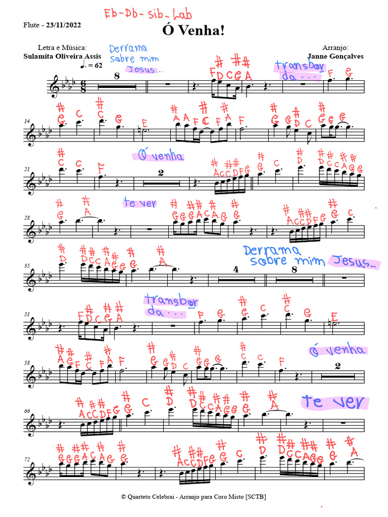 Ó Venha! - Flute - Cópia | PDF
