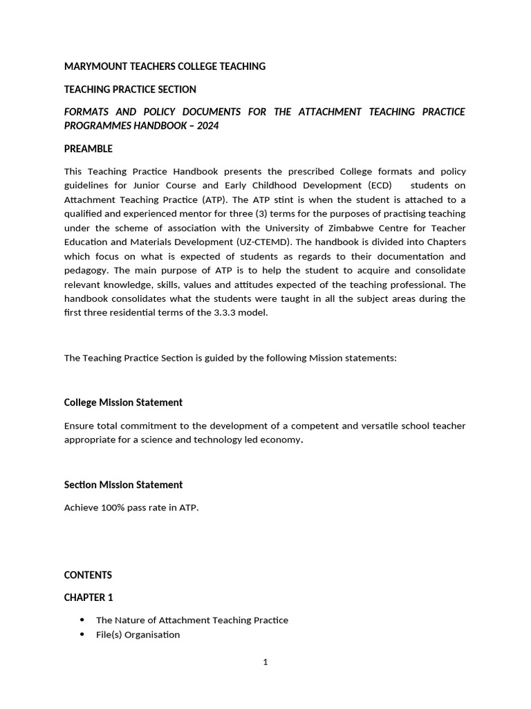 Junior TP Handbook Final | PDF | Learning | Teachers