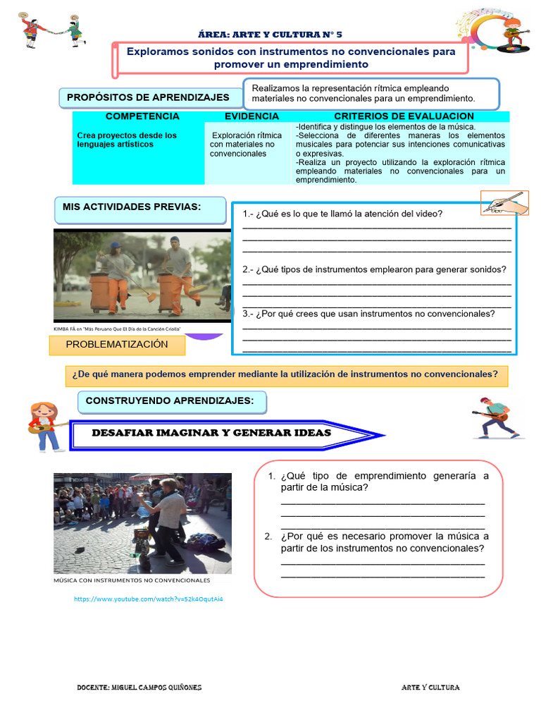5° Ficha #5 de Arte | PDF | Ritmo | Iniciativa empresarial