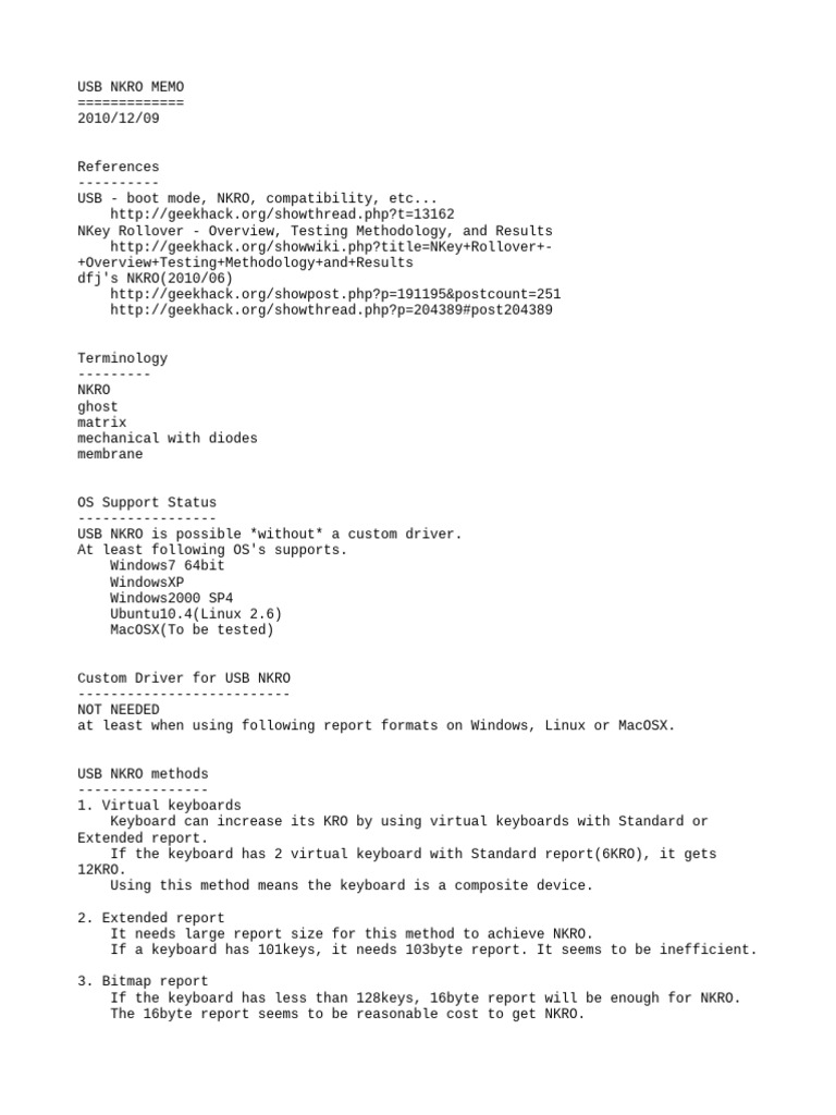 Usb Nkro | PDF | Computer Keyboard | Computer Science
