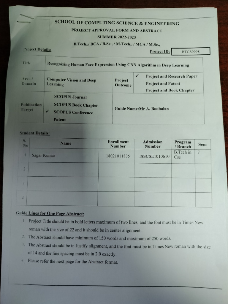 Project Approval | PDF