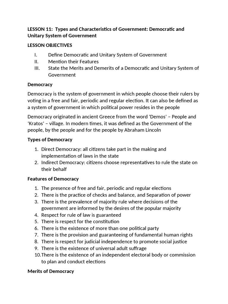 Merits and Demerits of Indirect Democracy | PDF | Democracy | Political ...
