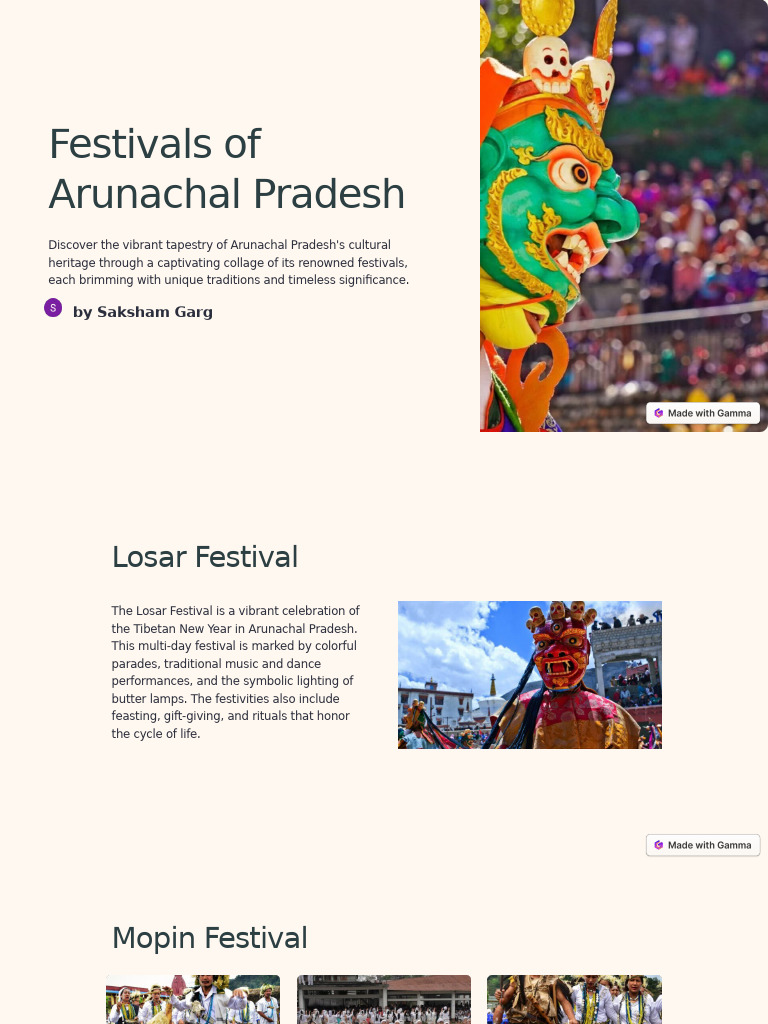 Festivals of Arunachal Pradesh | PDF | Festival