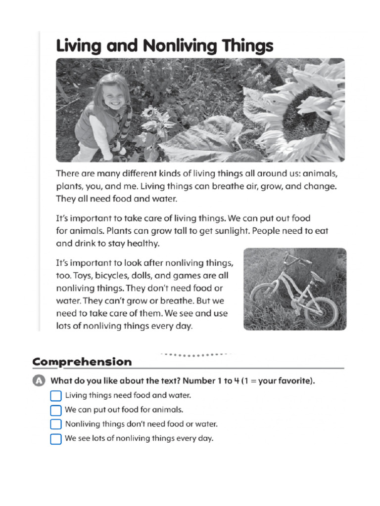 Text living things | PDF