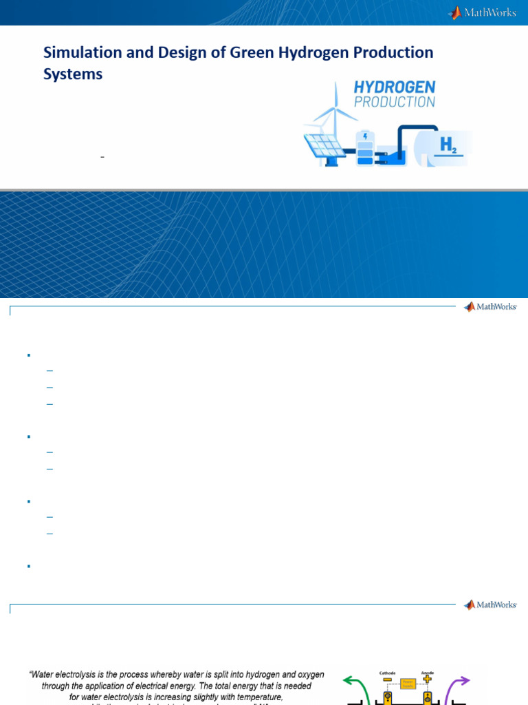 Green Hydrogen Production with MATLAB | PDF | Energy Storage | Hydrogen
