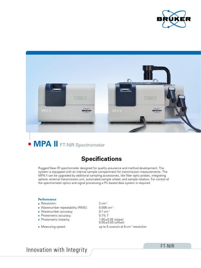 MPA II Specs EN (59857) | PDF | Interferometry | Fiber Optic Communication